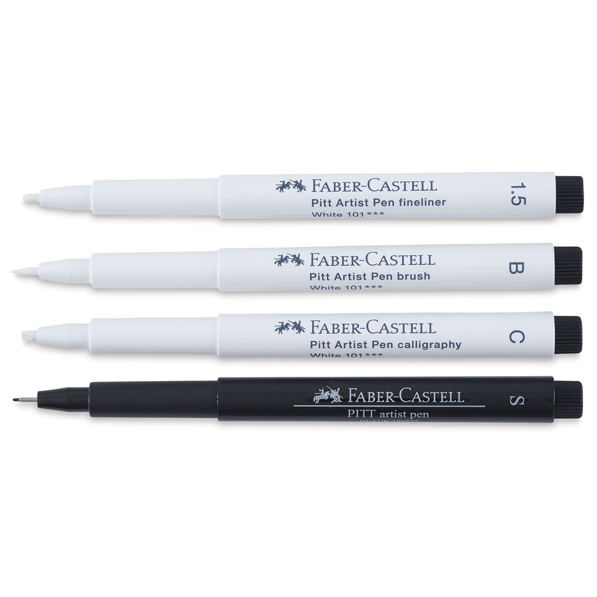 Faber-Castell PITT Artist Pen Set Black & White set of 4 - LPMarocaine