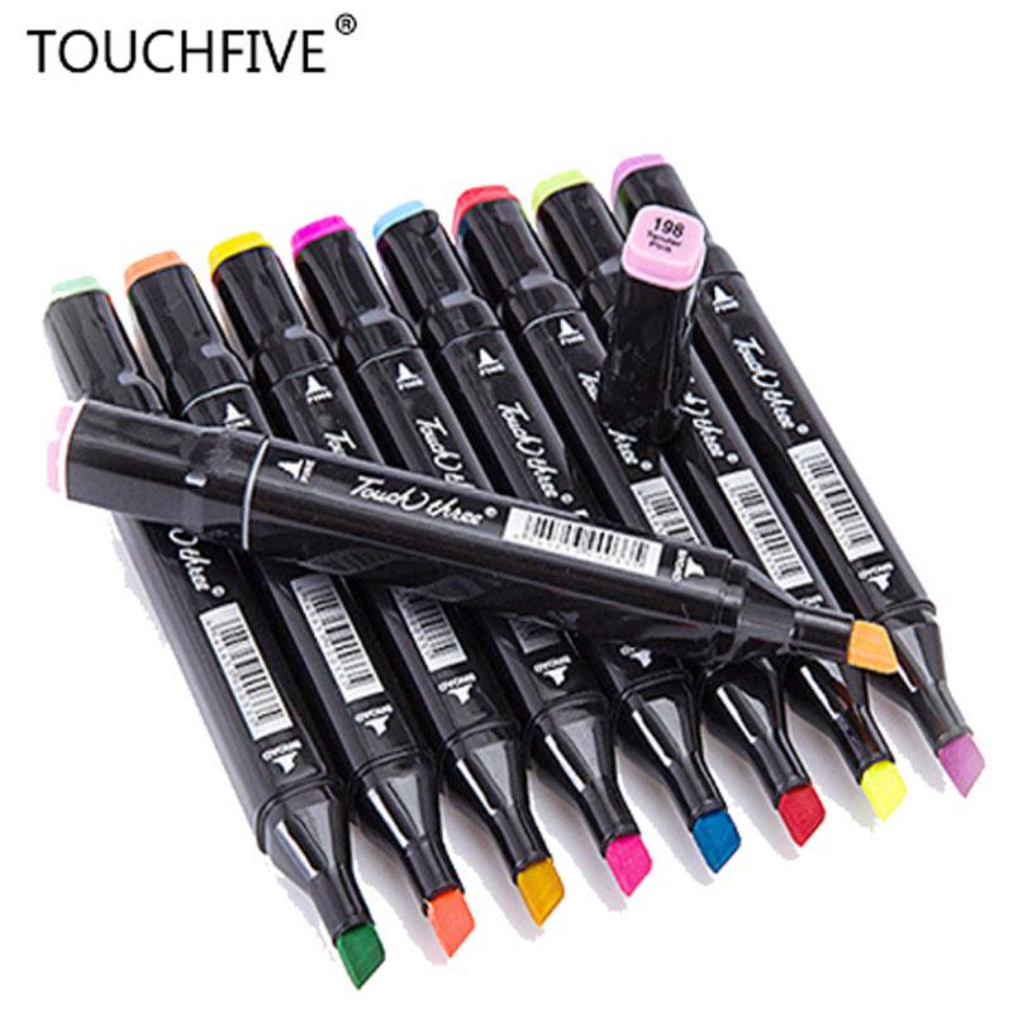 TOUCHFIVE Markers - 80 Color Set Touch Five Alcohol Twin Tip Pen ...