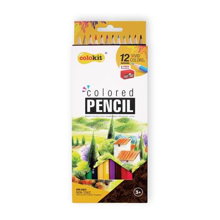 Crayon couleurs 12 + Taille crayon Colokit - LPMarocaine