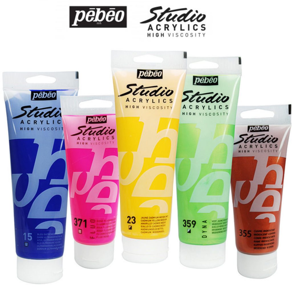 Pébéo Studio Acrylics High Viscosity - Peinture Acrylique 100ml ...