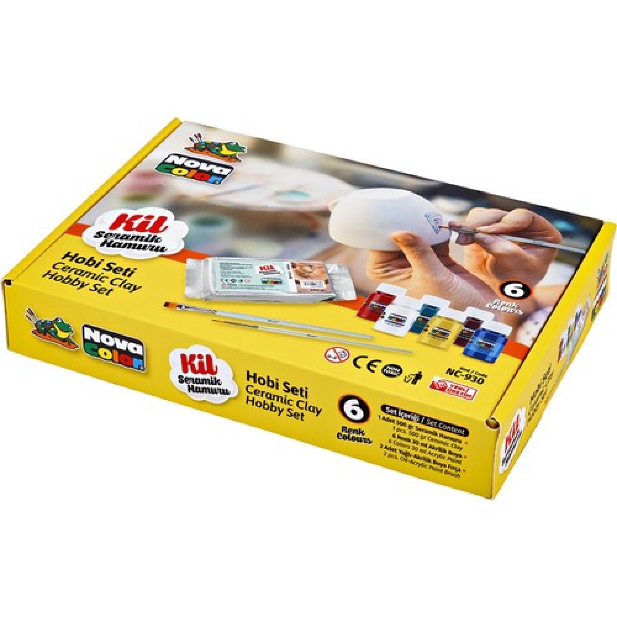 Nova Color Ceramic Clay Hobby Set / 6 Colors - LPMarocaine